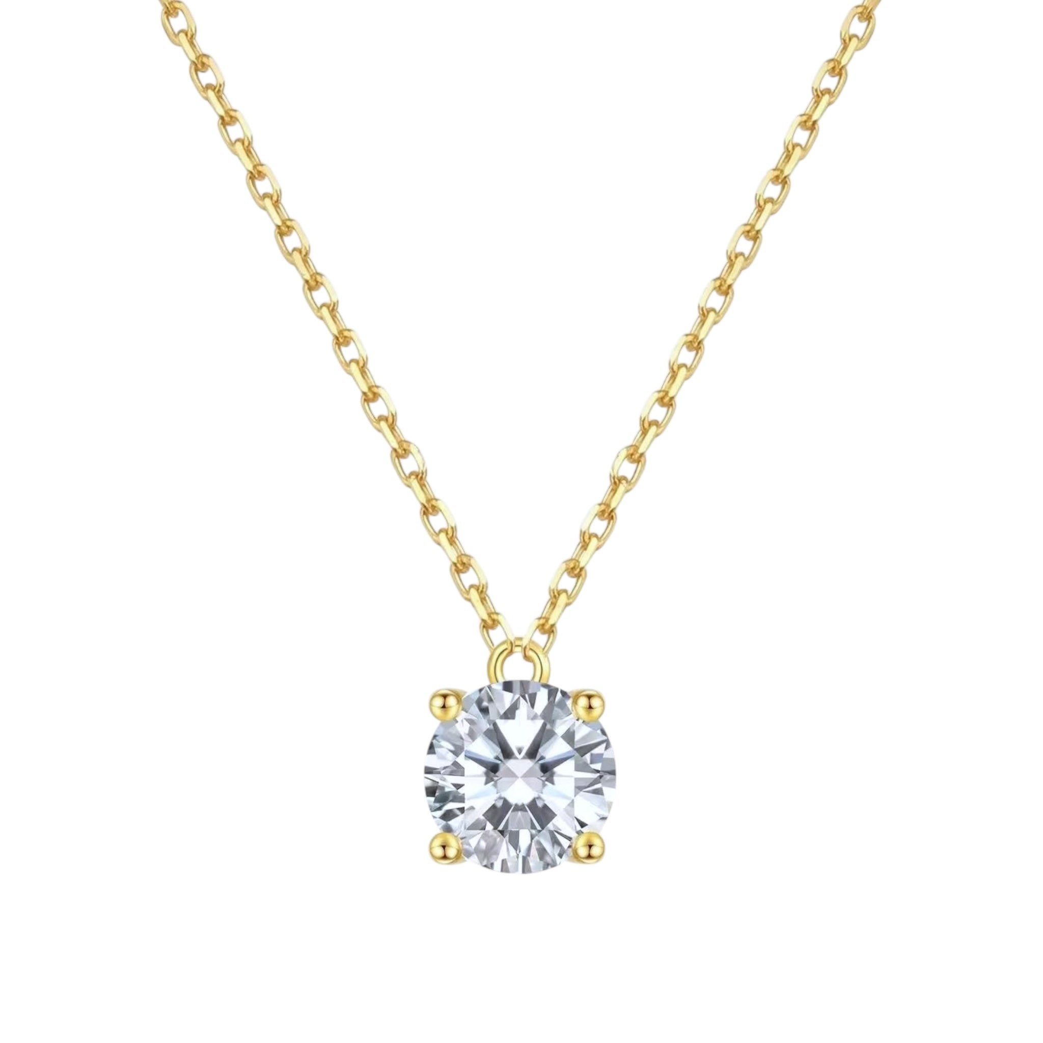 Sparkly Solitaire Necklace – Glitzy Blings